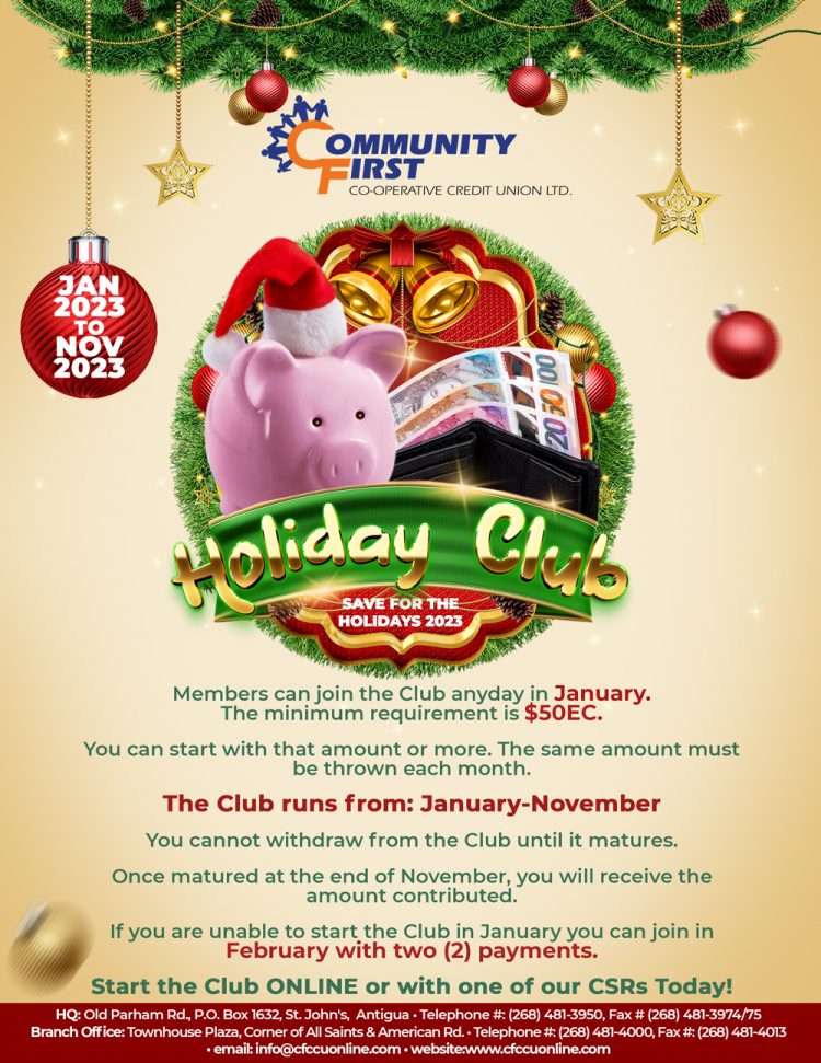 Holiday Club | Community First Cooperative Credit Union Ltd (CFCCU)